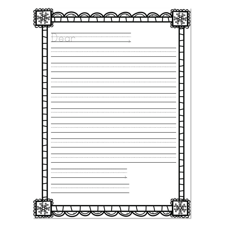 Winter Writer's Workshop - Letter Writing Templates - Lucky Little Learners