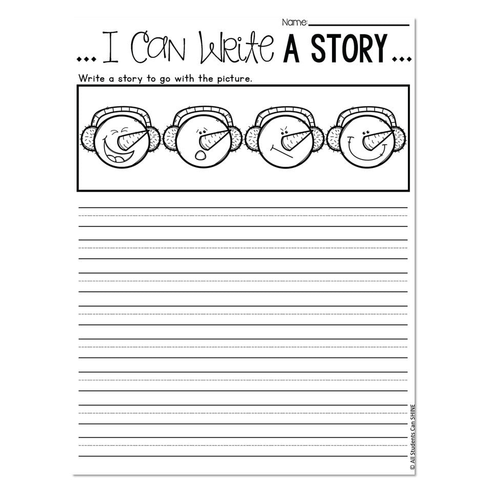 Winter Writer's Workshop - Picture Writing Prompts - Lucky Little Learners