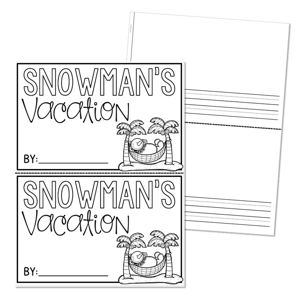 Winter Writer's Workshop - Snowman's Vacation Mini Book - Lucky Little ...