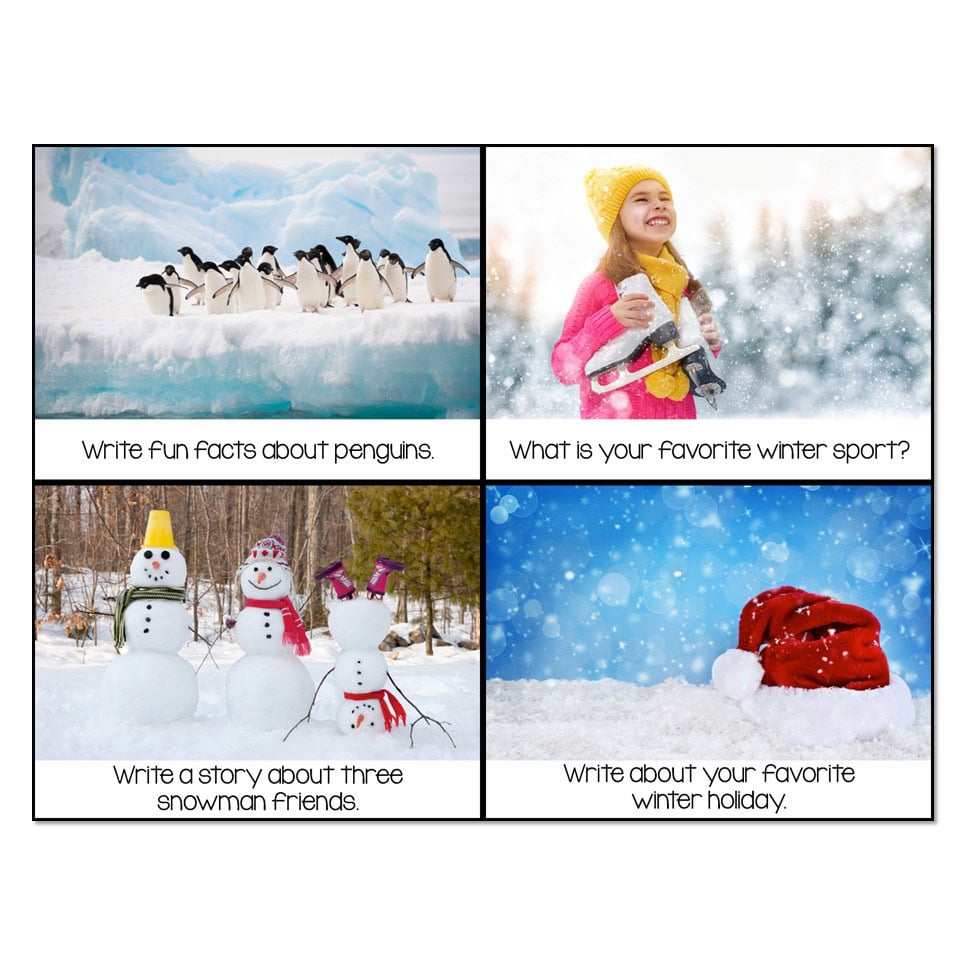Winter Writer's Workshop - Writing Prompts - Lucky Little Learners