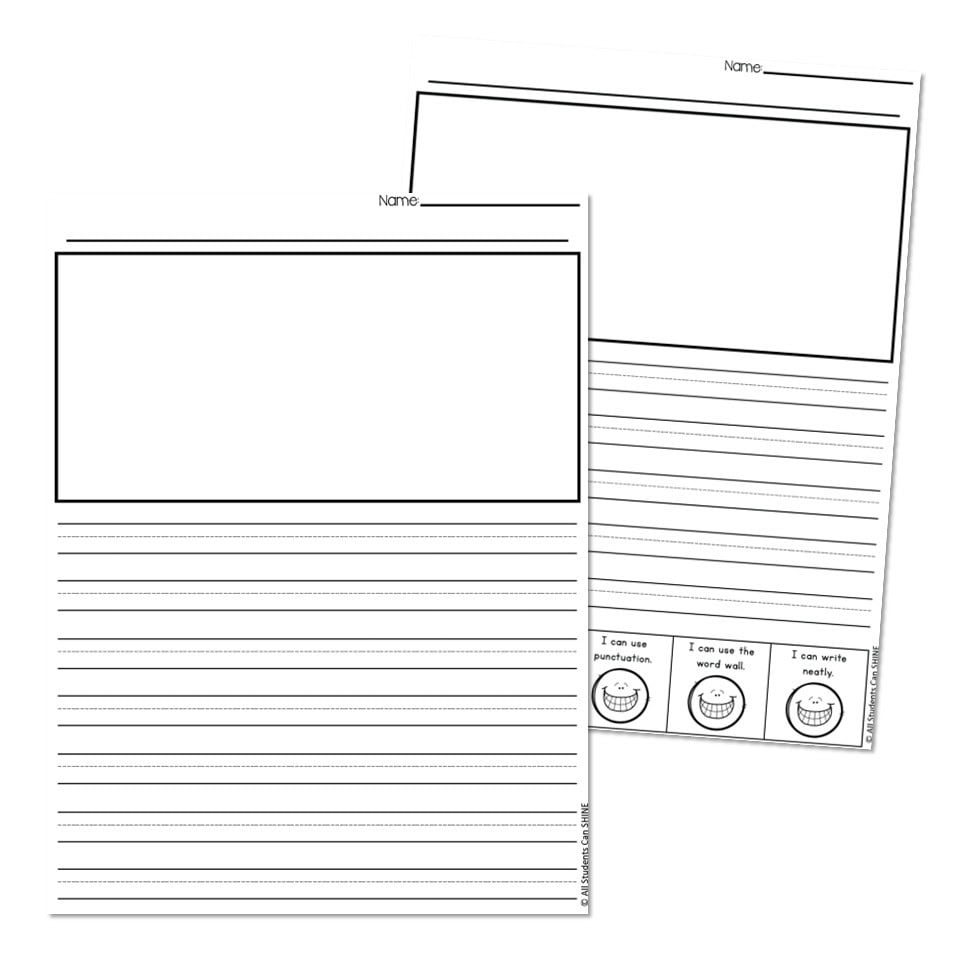 Writer's Workshop - Blank Writing Pages - Lucky Little Learners