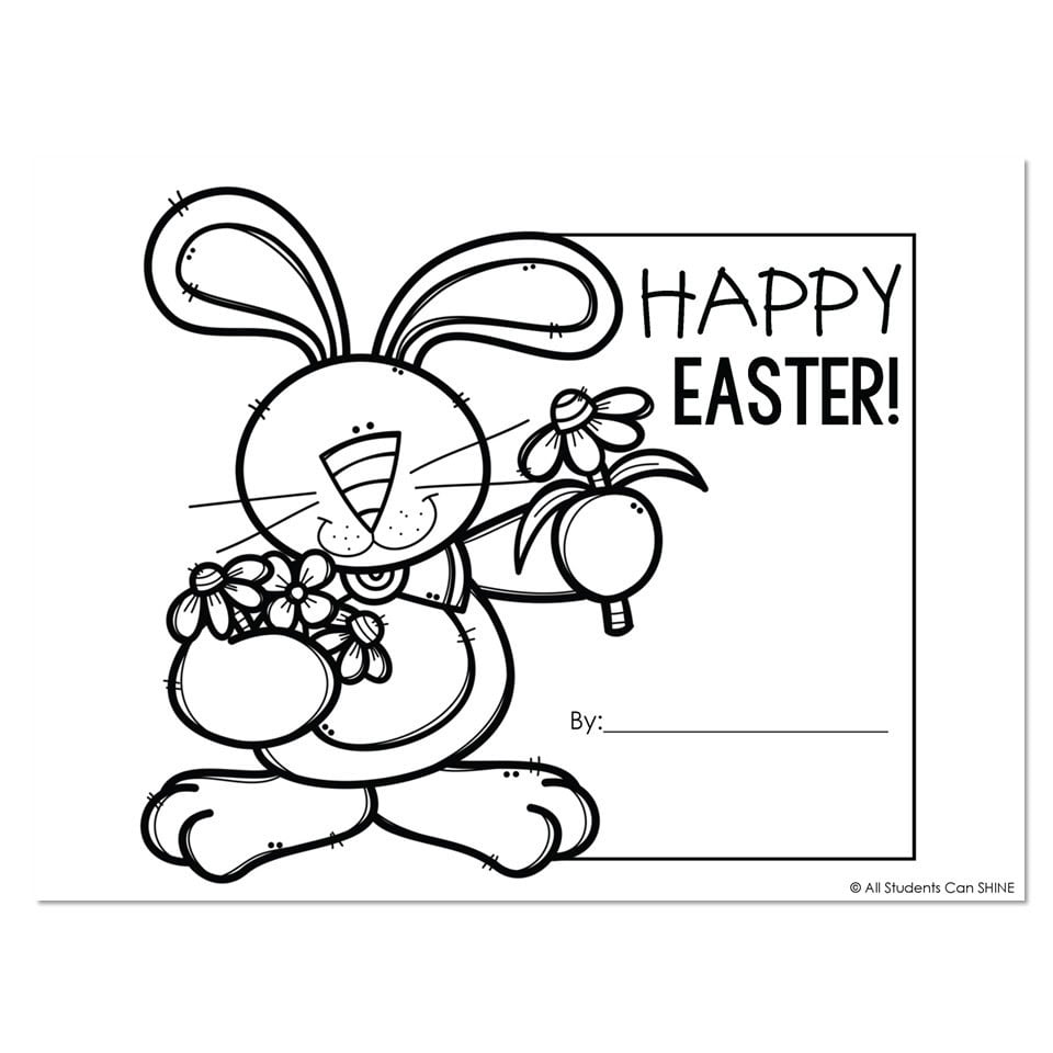 Writing Flipbooks Covers - Easter Bunny - Lucky Little Learners