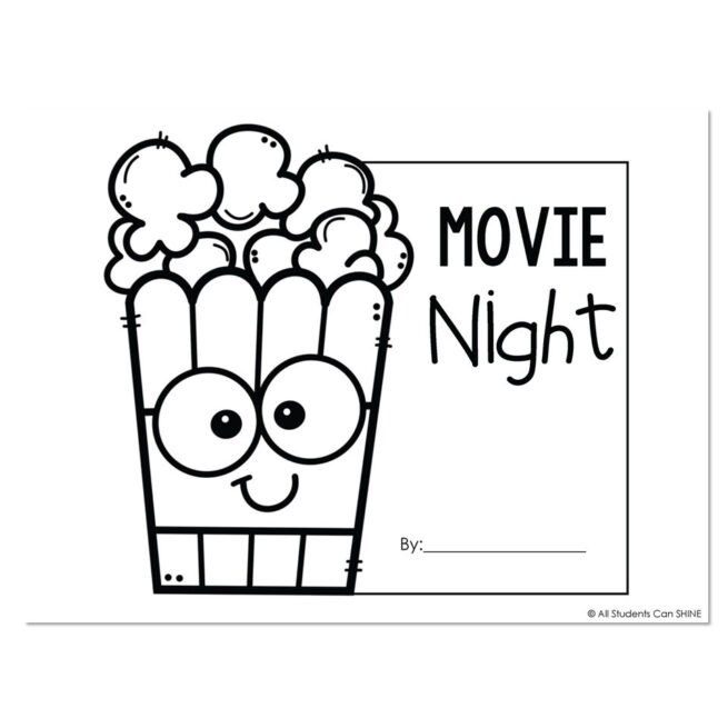 Writing Flipbooks Covers - Popcorn - Lucky Little Learners