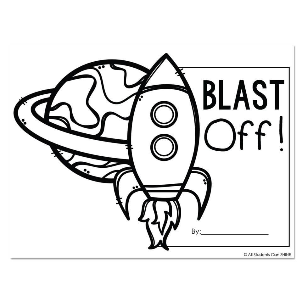 Writing Flipbooks Covers - Rocket - Lucky Little Learners