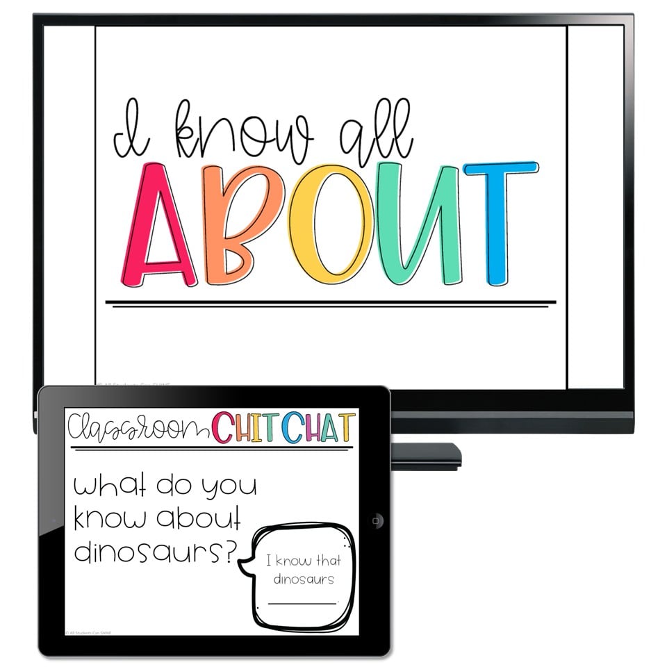 Classroom Chit Chat - I Know All About - Lucky Little Learners