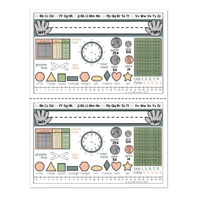 Classroom Setup - Desk Name Plates - Pencil Box - Muted Tones - Version ...