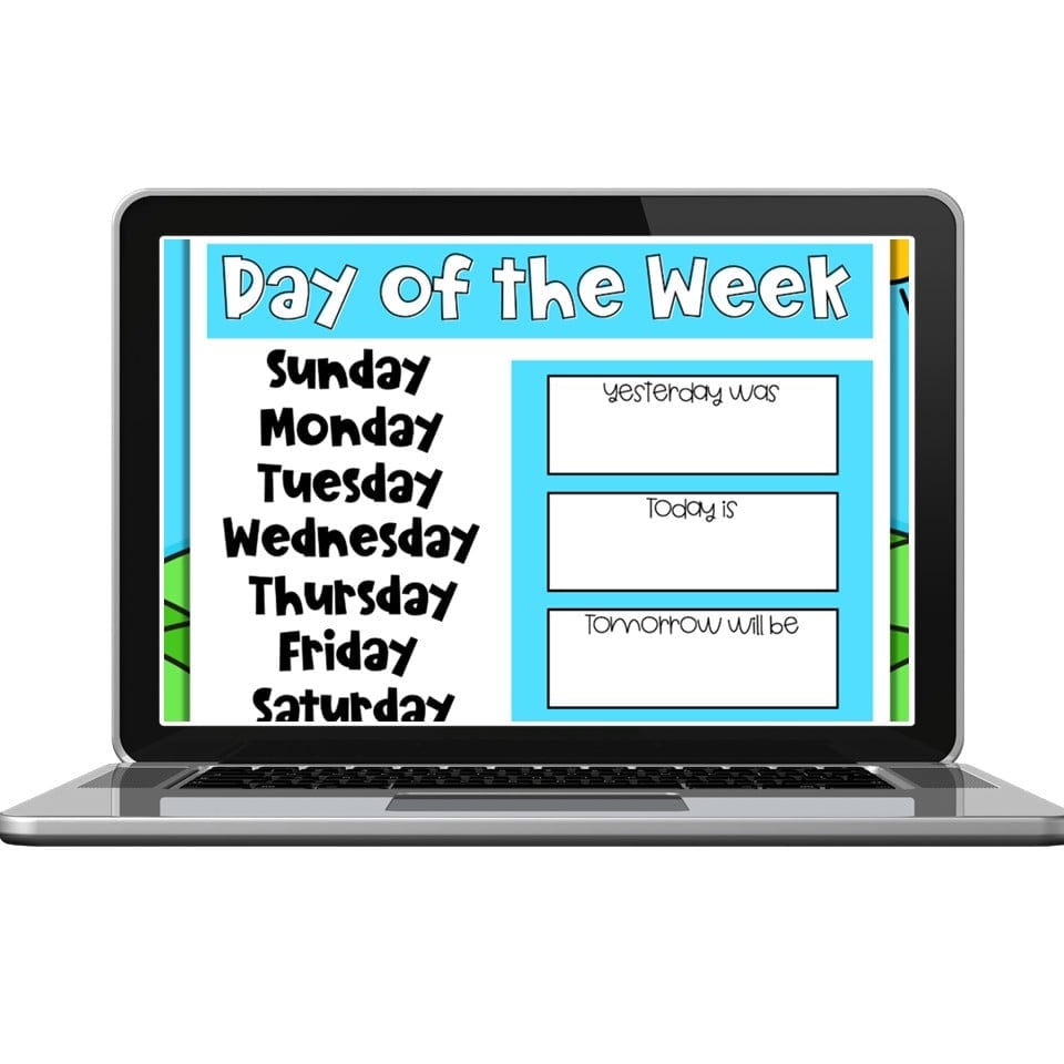 Digital Morning Meeting Calendar - Set 1 - Lucky Little Learners