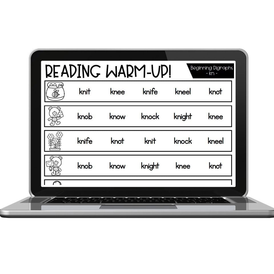 Digital Reading Warm-Ups - Digraphs Trigraphs and Diphthongs - Lucky ...
