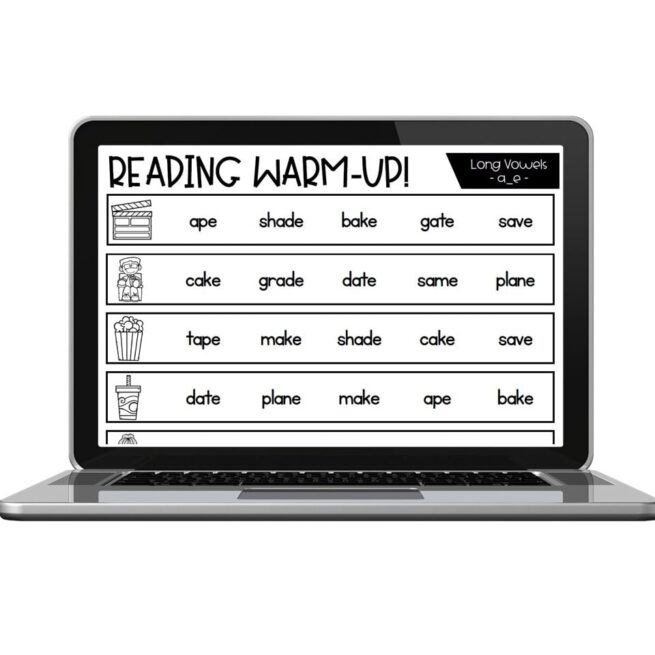 Digital Reading Warm-Ups - Long and R-Controlled Vowels - Lucky Little ...