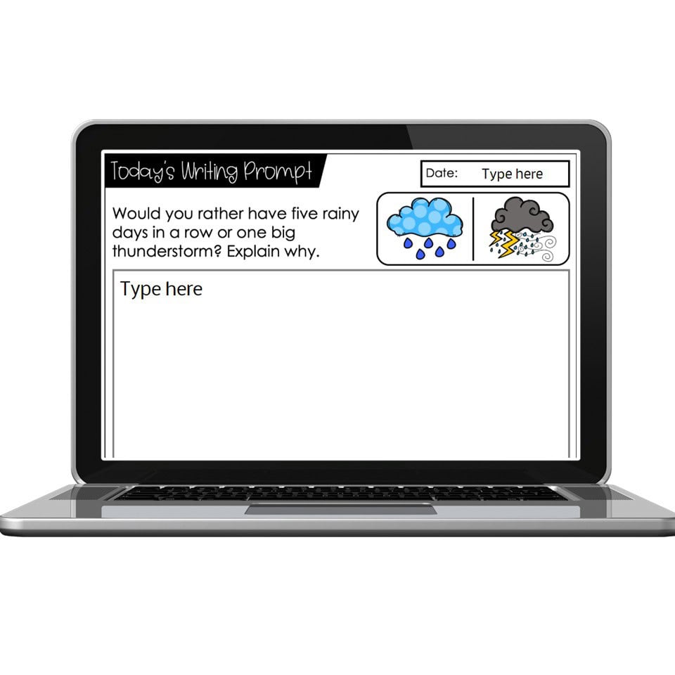 Digital Writing Prompts - April - Lucky Little Learners