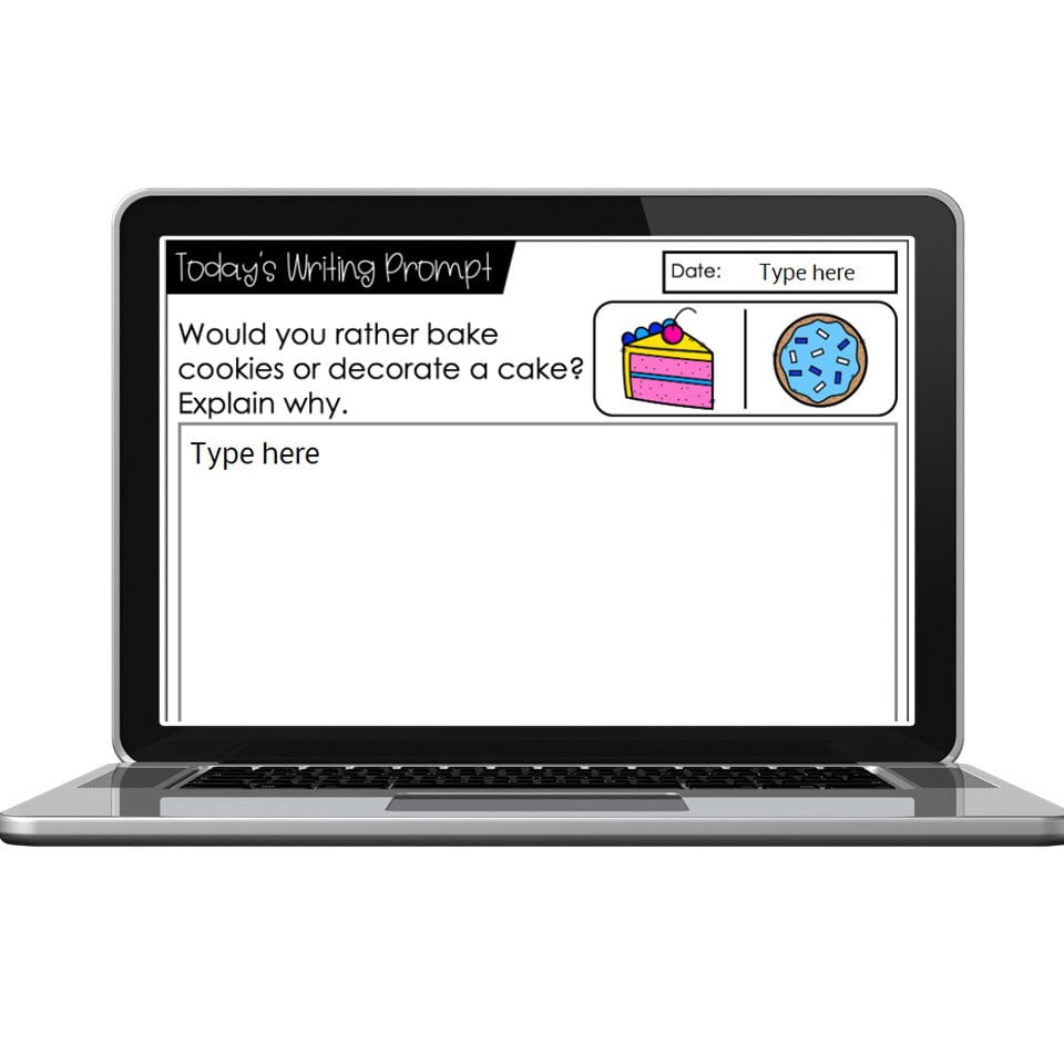 Digital Writing Prompts - February - Lucky Little Learners