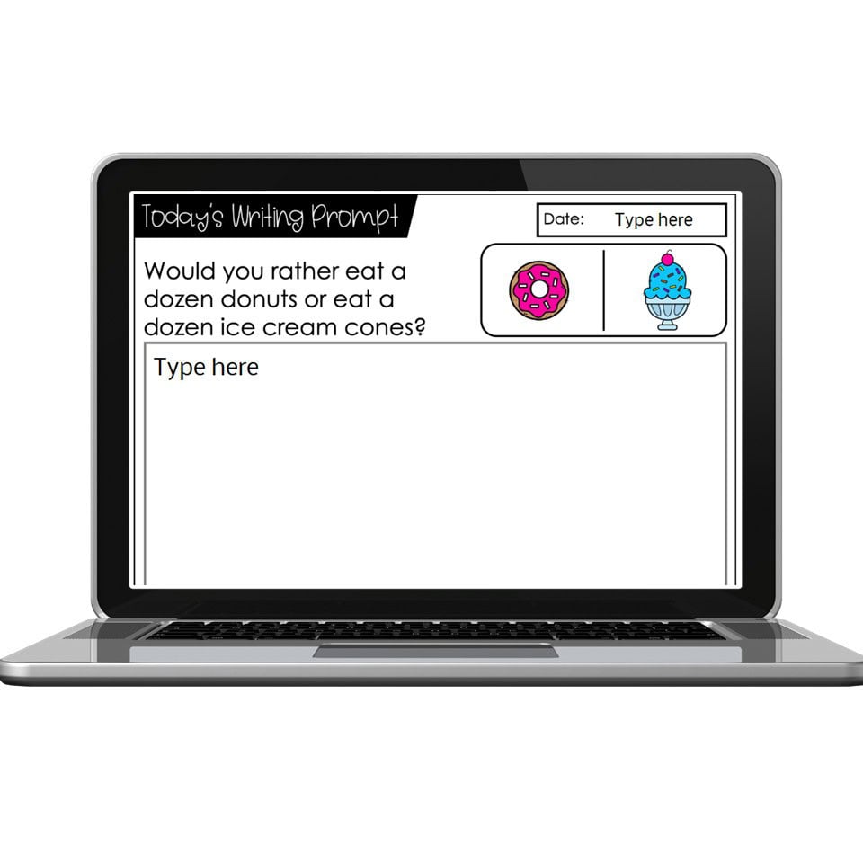 Digital Writing Prompts - November - Lucky Little Learners