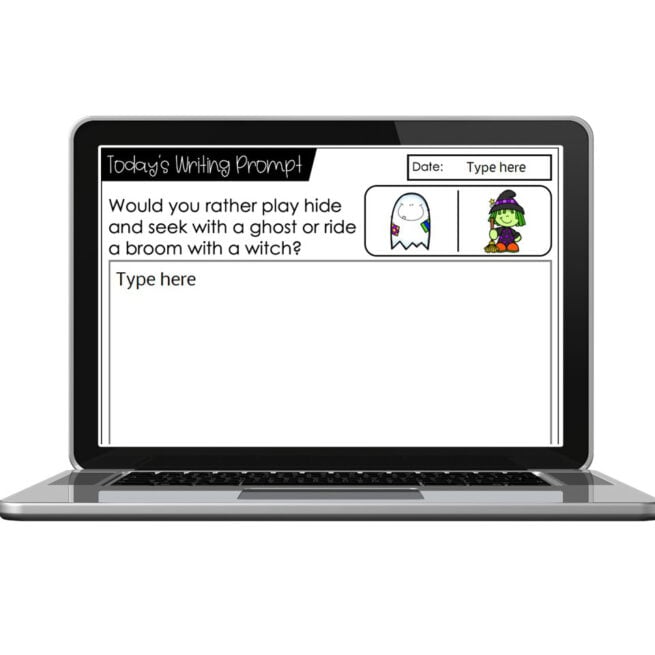 Digital Writing Prompts - October - Lucky Little Learners