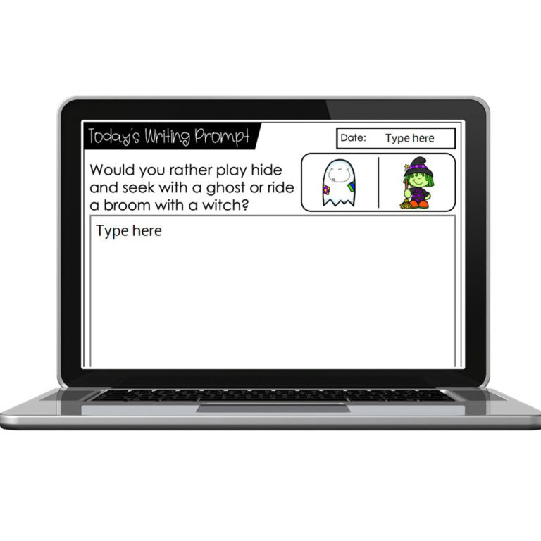 Digital Writing Prompts - October - Lucky Little Learners