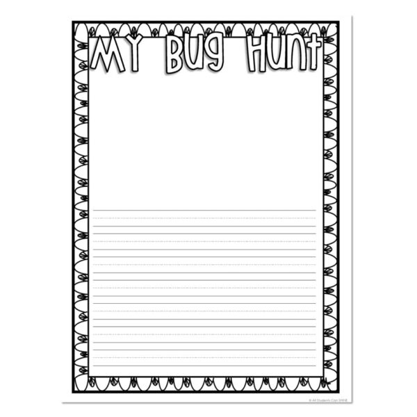 Insect Craftivity - Writing Prompt - My Bug Hunt - Lucky Little Learners