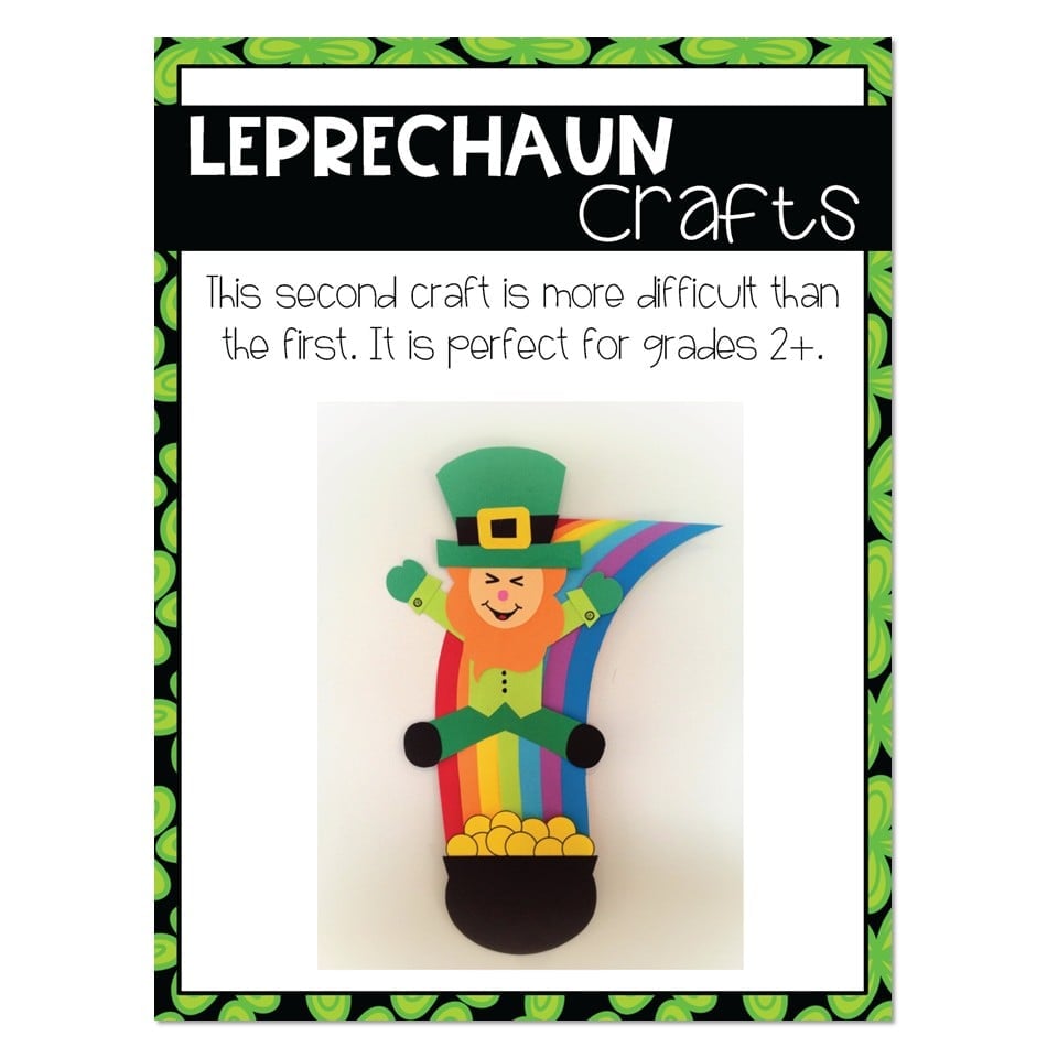 Leprechaun Craftivity - Craft Option 2 - Lucky Little Learners