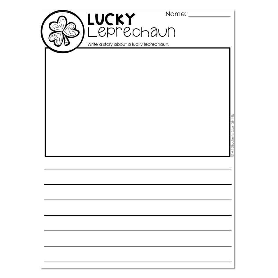 Leprechaun Craftivity - Writing Prompt - Lucky Leprechaun - Lucky ...