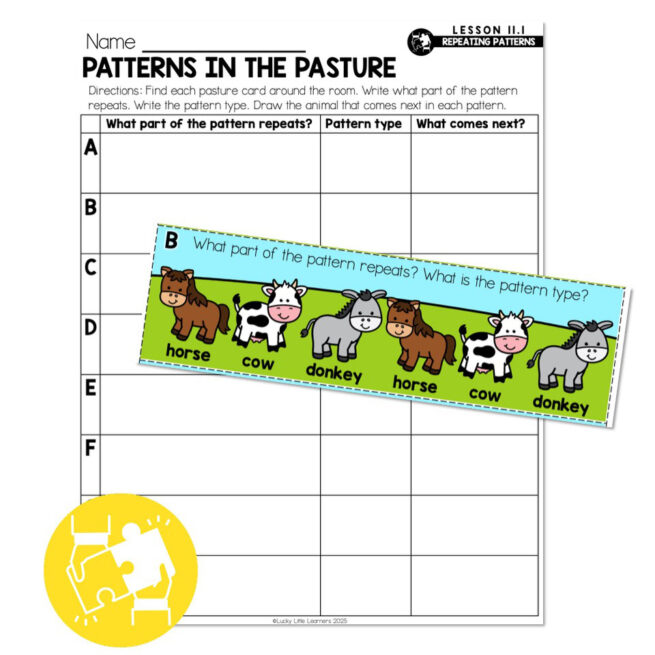 Lucky to Learn Math – Lesson 11.1 - Repeating Patterns - Collaboration ...