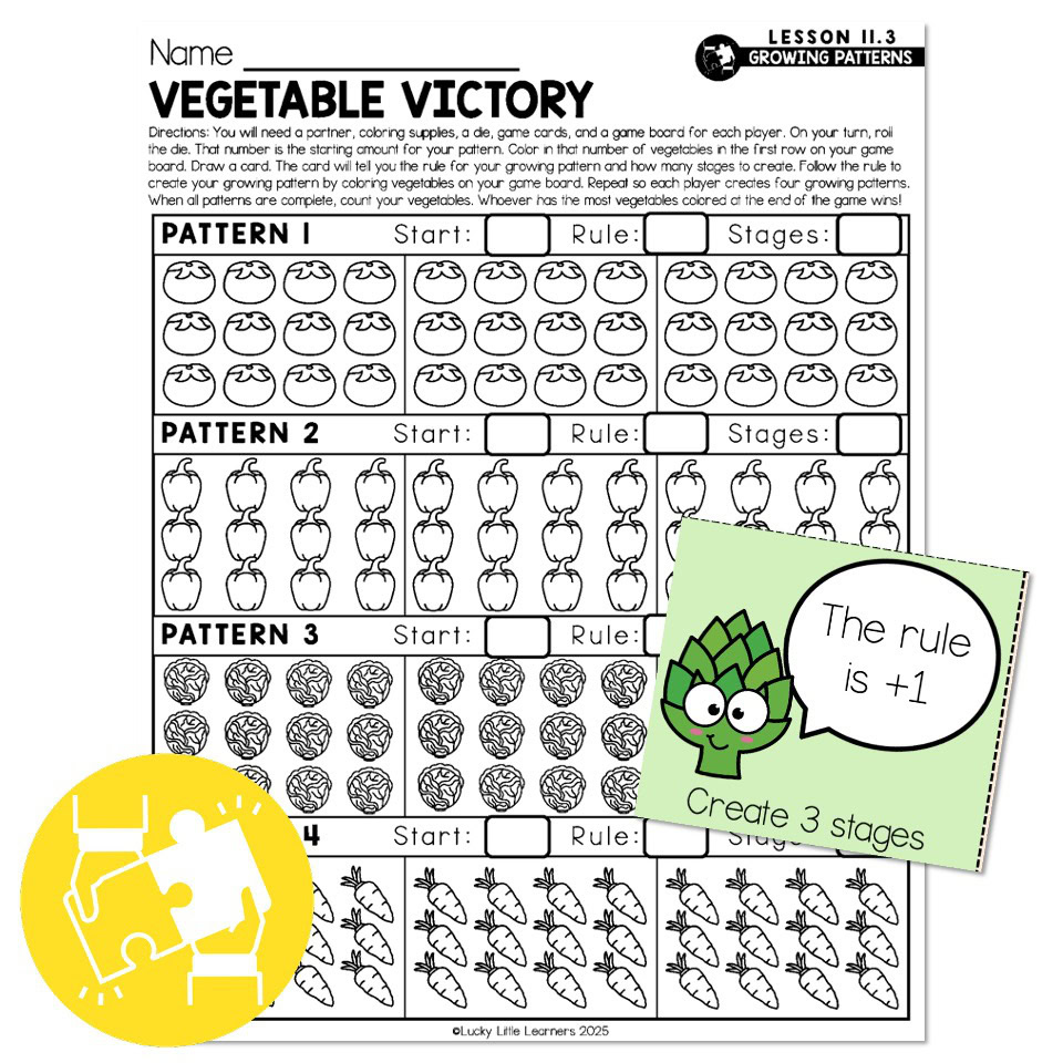 Lucky to Learn Math – Lesson 11.3 - Growing Patterns - Collaboration ...