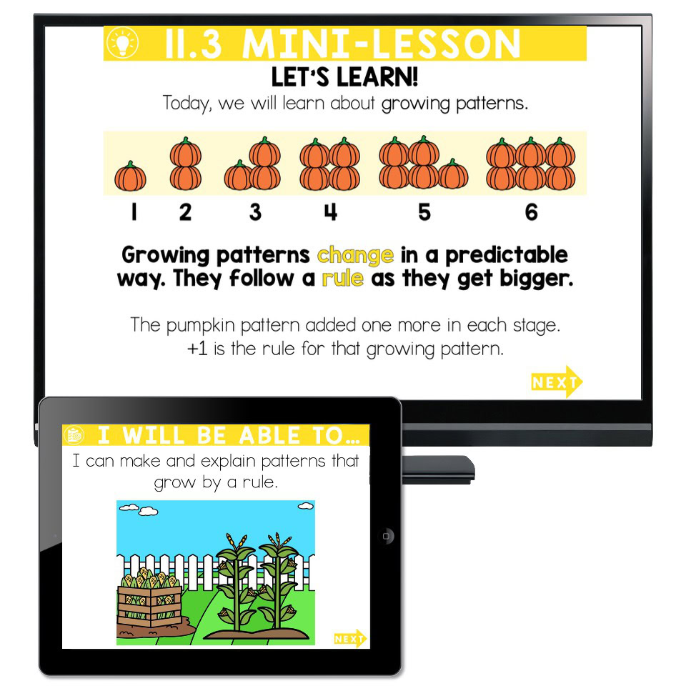 Lucky to Learn Math – Lesson 11.3 - Growing Patterns - Teaching Slides ...