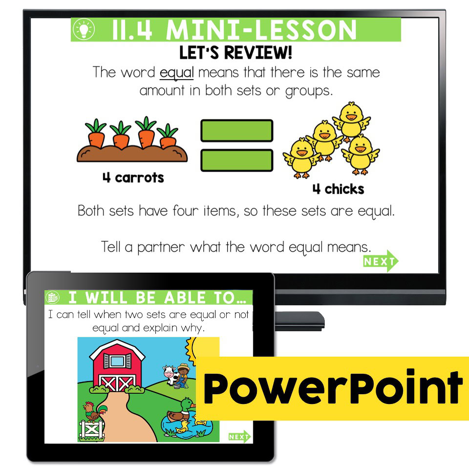 Lucky to Learn Math – Lesson 11.4 - Equal Sets - Teaching Slides ...