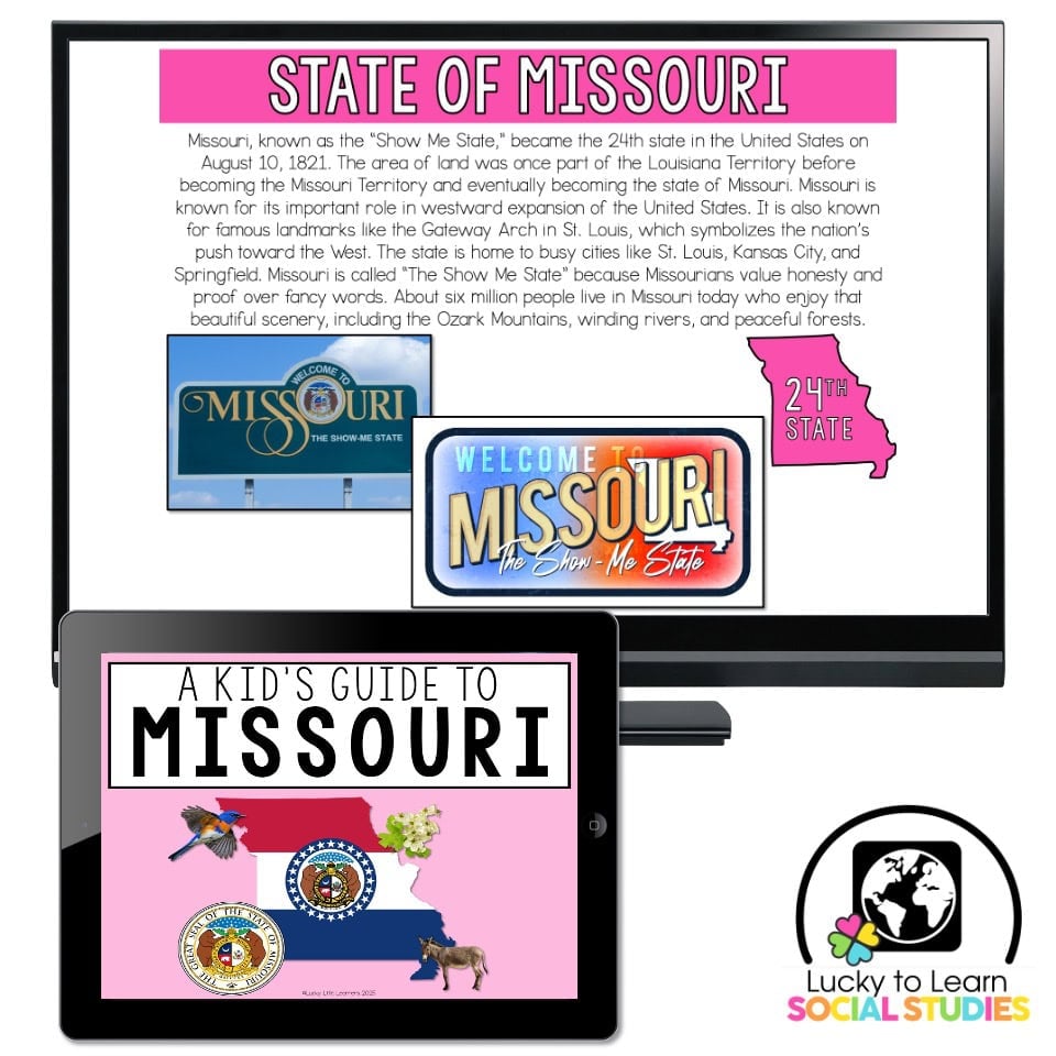 Lucky to Learn Social Studies - US States - Missouri - Teaching Slides ...