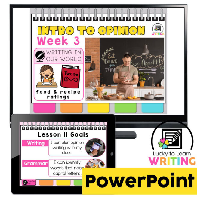 Lucky to Learn Writing 1st Grade - Unit 3 Intro to Opinion - Week 3 ...
