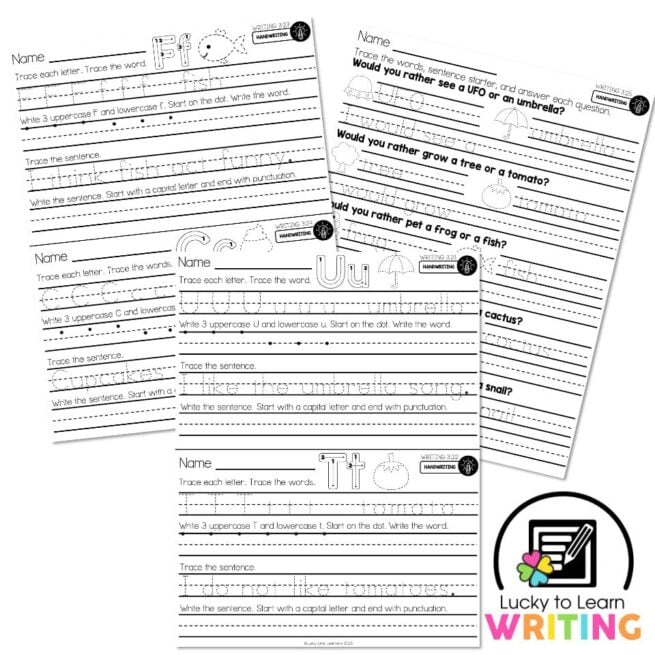 Lucky to Learn Writing 1st Grade - Unit 3 Intro to Opinion - Week 5 ...