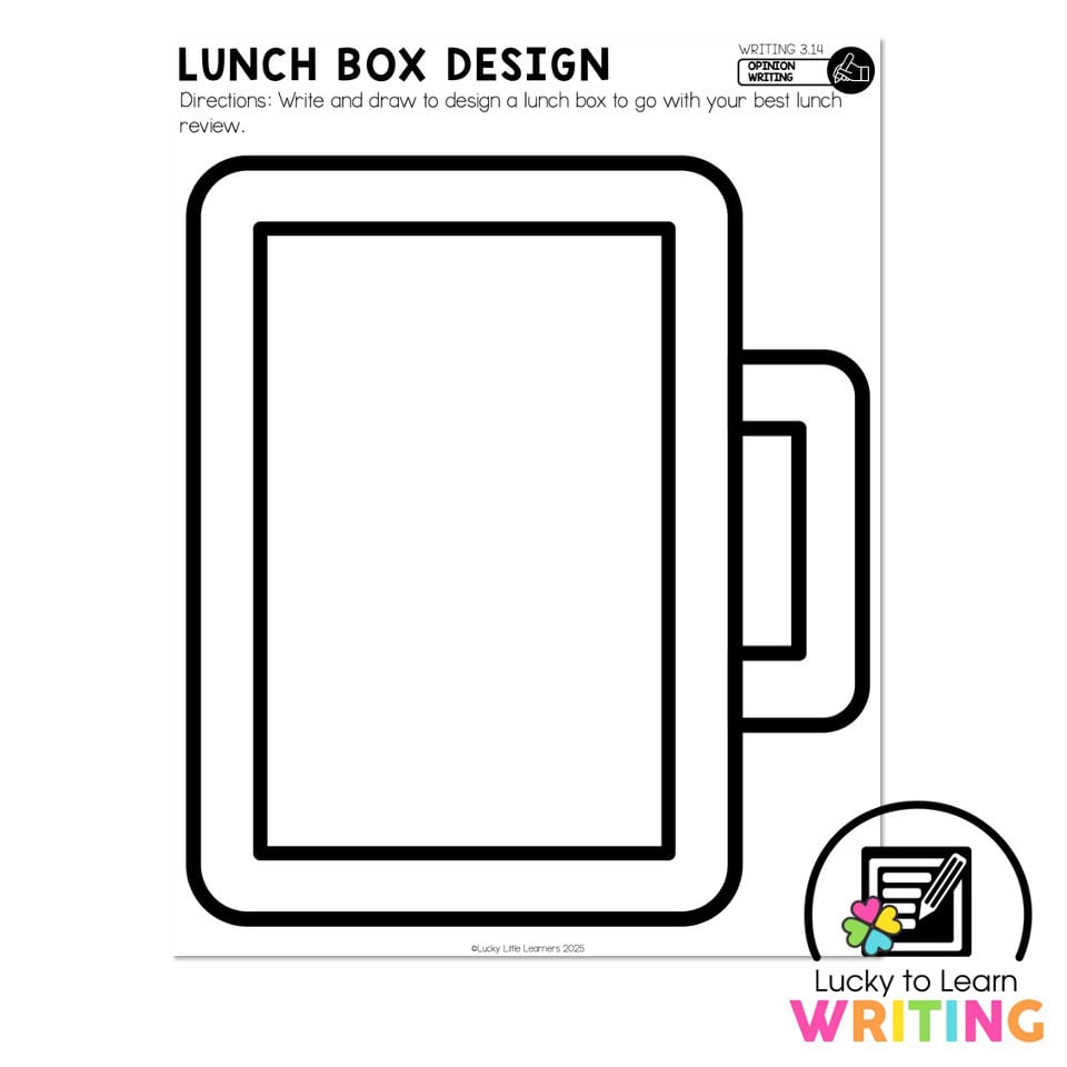 Lucky to Learn Writing 1st Grade - Unit 3 Intro to Opinion - Writing 3. ...