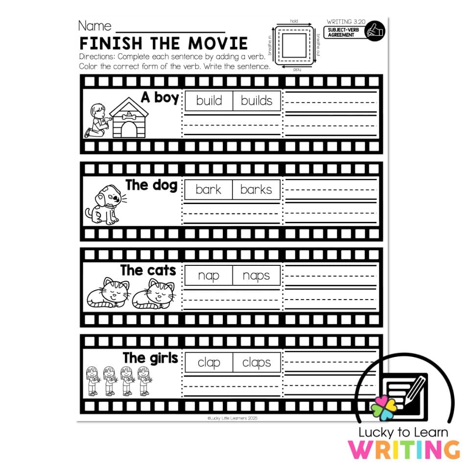 Lucky to Learn Writing 1st Grade - Unit 3 Intro to Opinion - Writing 3. ...
