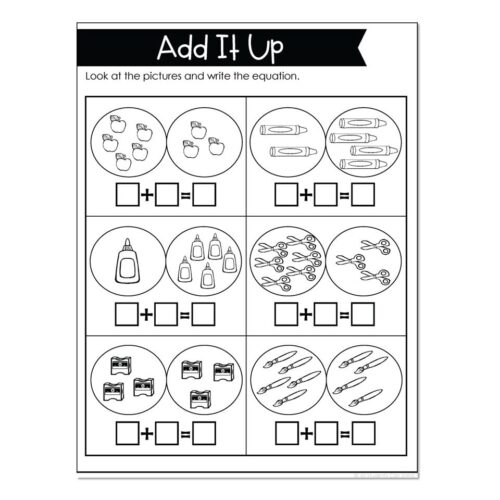 Math Printables - Add It Up - Lucky Little Learners