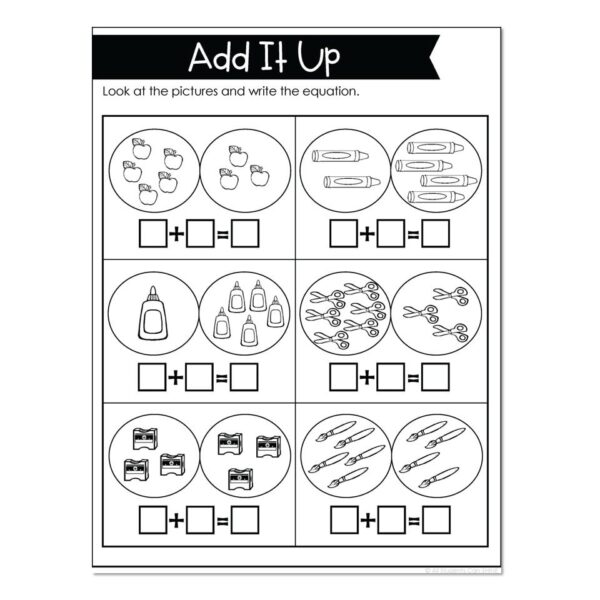 Math Printables - Add It Up - Lucky Little Learners