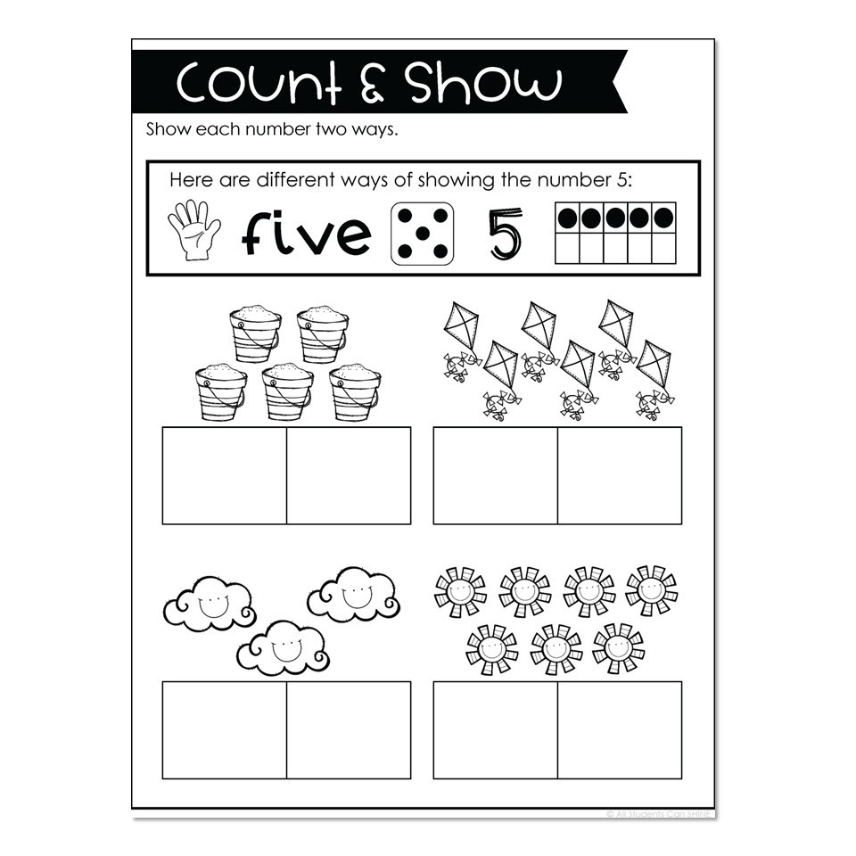 Math Printables - Count and Show - Lucky Little Learners