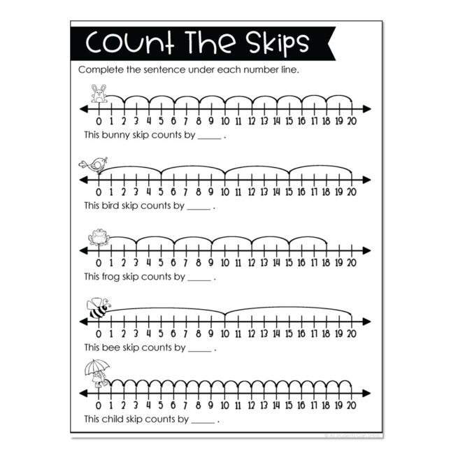 Math Printables - Count the Skips - Lucky Little Learners