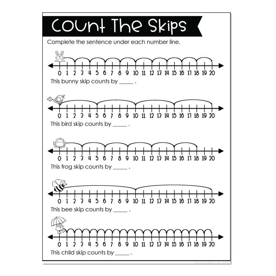 Math Printables - Count the Skips - Lucky Little Learners