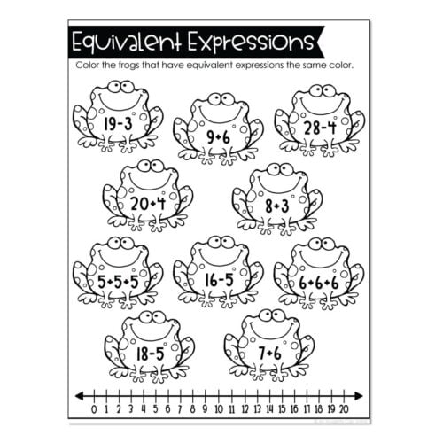 Math Printables - Equivalent Expressions - Lucky Little Learners