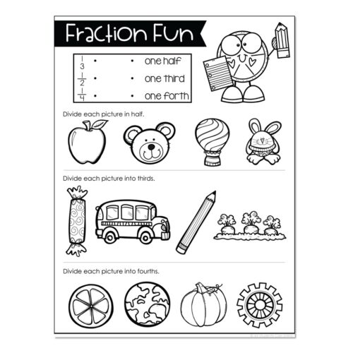 Math Printables - Fraction Fun - Lucky Little Learners