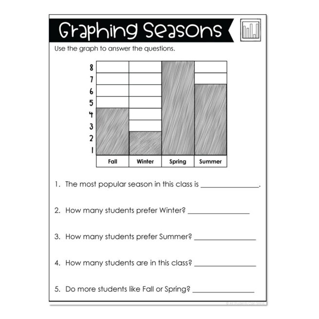 Math Printables - Graphing Seasons - Lucky Little Learners