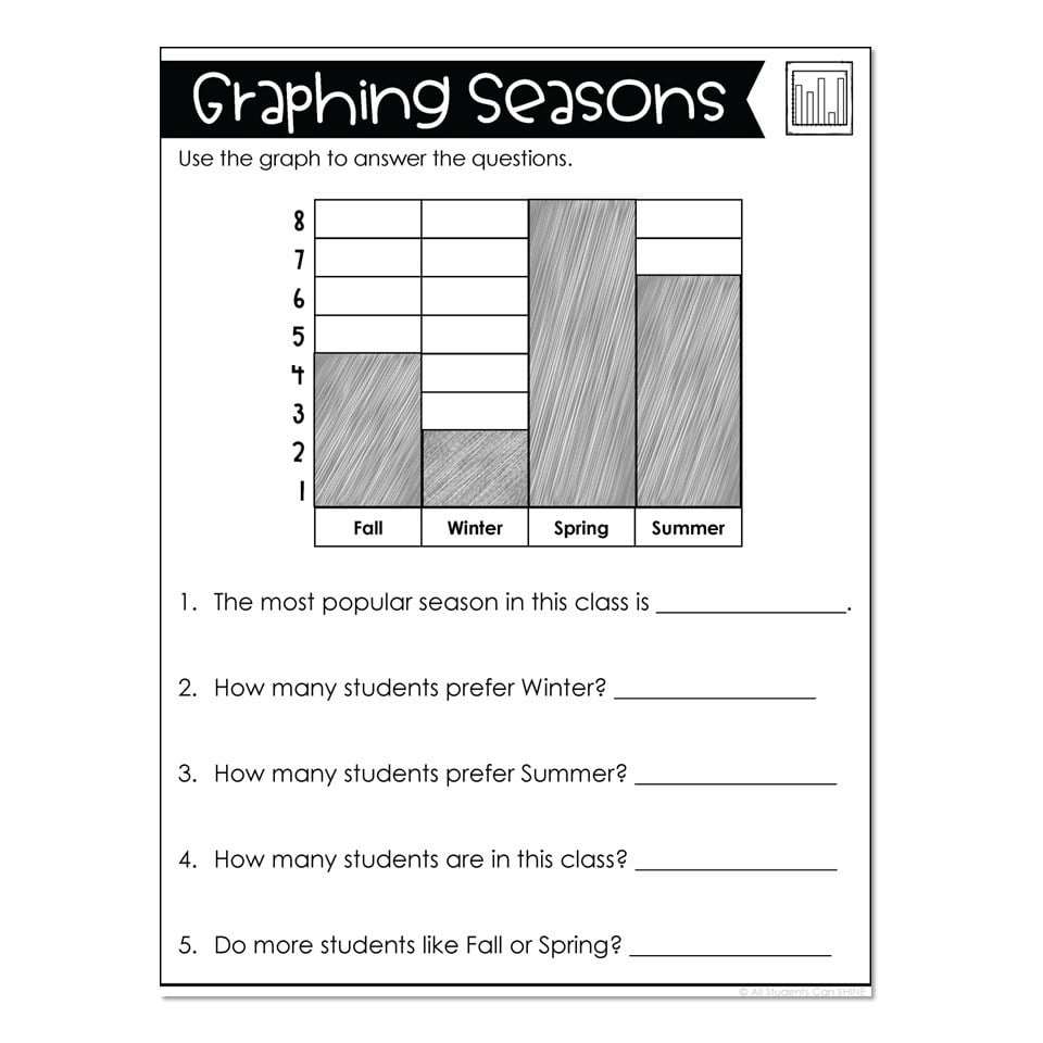 Math Printables - Graphing Seasons - Lucky Little Learners