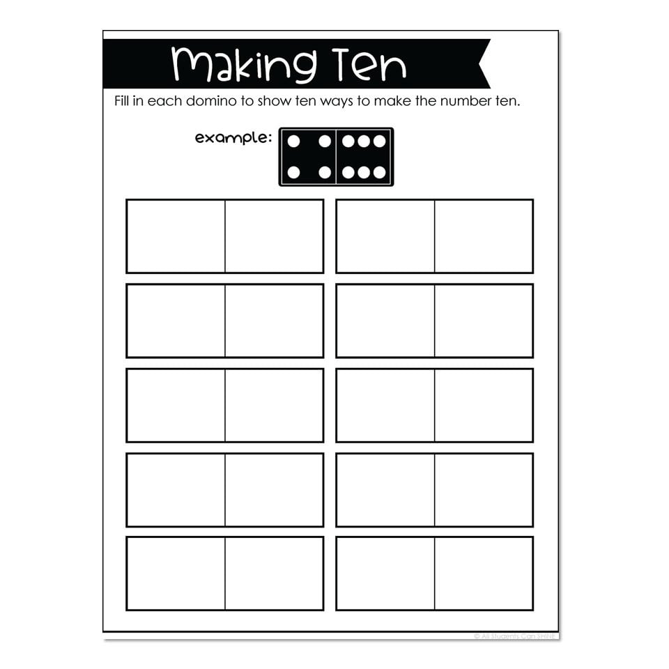 Math Printables - Making Ten - Lucky Little Learners
