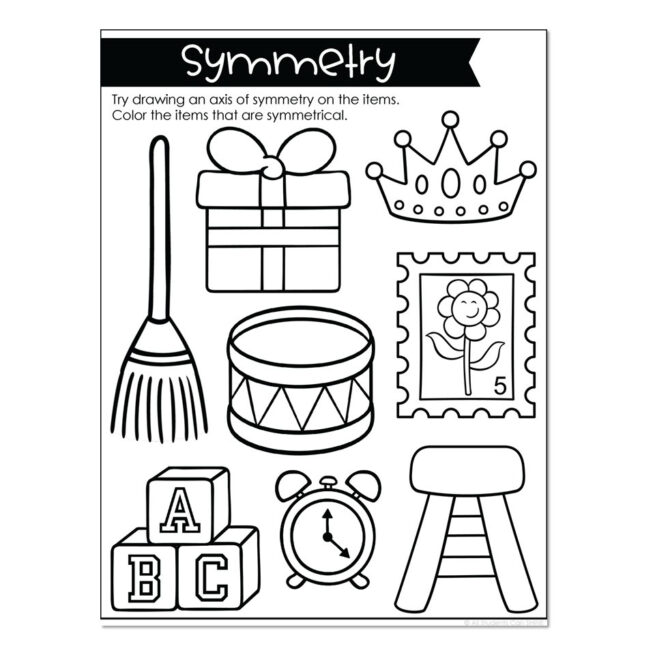 Math Printables - Symmetry - Lucky Little Learners