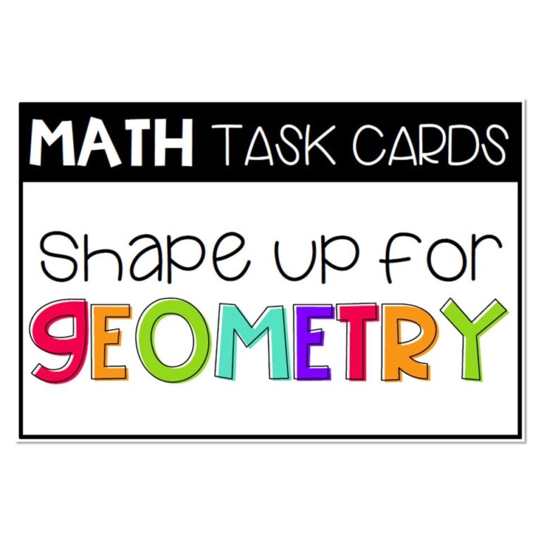 Math Task Cards - Geometry - Label - Lucky Little Learners