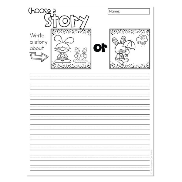 Monthly Themed Writing - April - Choose a Story - Lucky Little Learners
