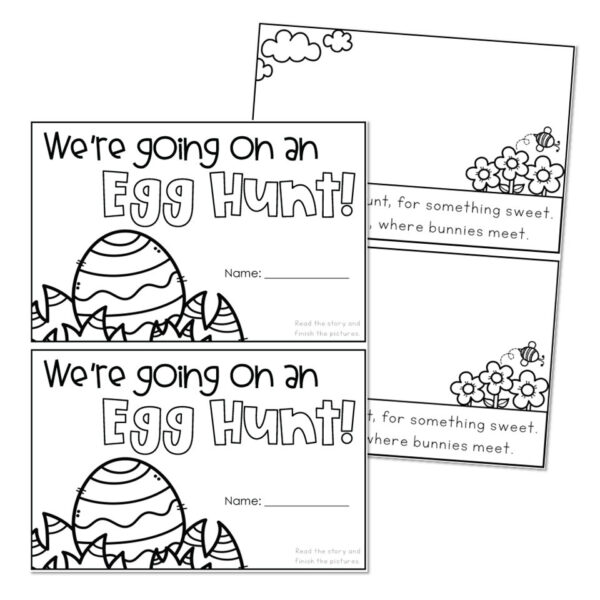 Monthly Themed Writing - April - Egg Hunt Mini Reader - Lucky Little ...