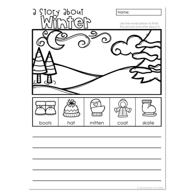 Monthly Themed Writing - December - Draw and Write - A Story About ...