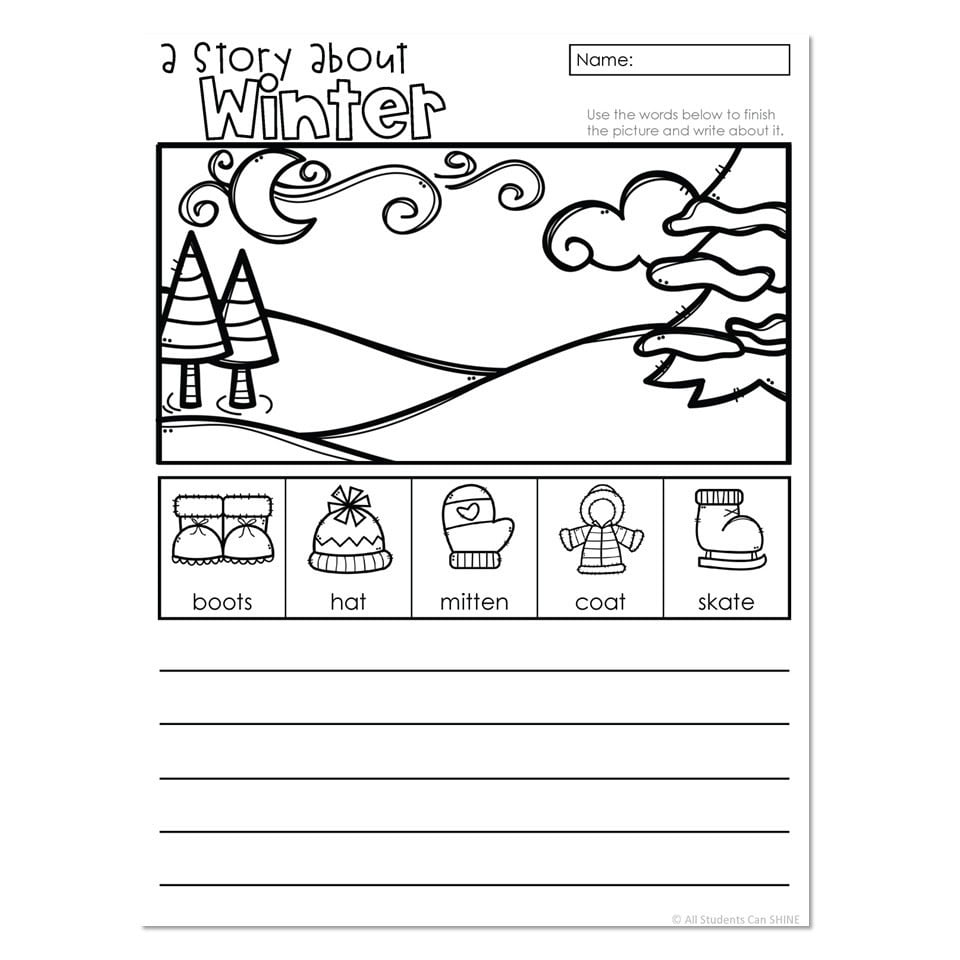 Monthly Themed Writing - December - Draw and Write - A Story About ...