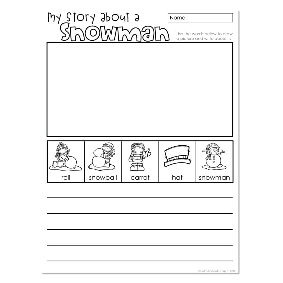 Monthly Themed Writing - December - Draw and Write - My Story About a ...