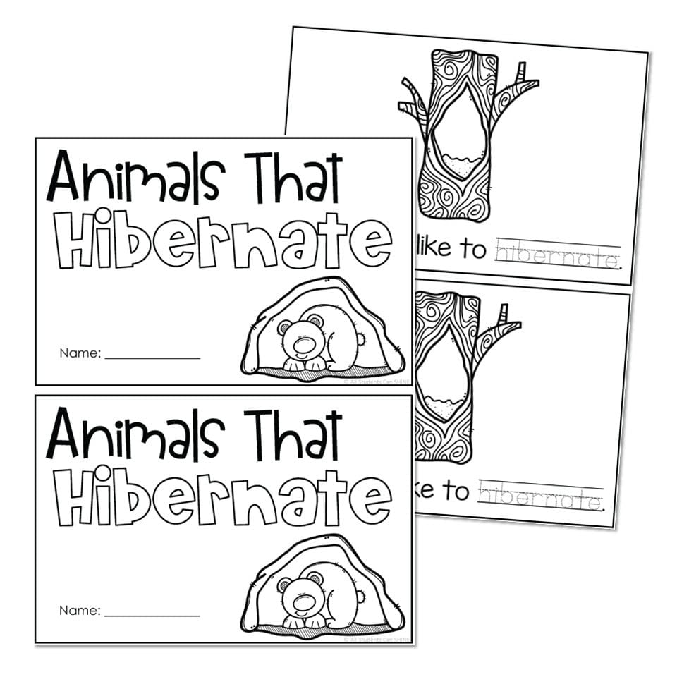 Monthly Themed Writing - January - Animals That Hibernate Mini Reader ...