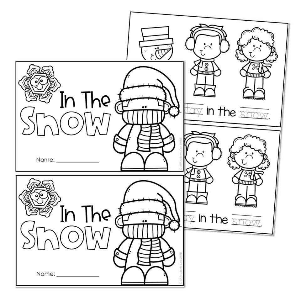 Monthly Themed Writing - January - In the Snow Mini Reader - Lucky ...