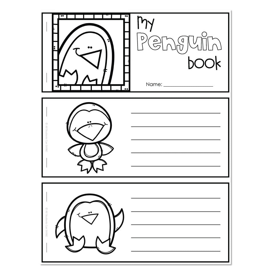 Monthly Themed Writing - January - Penguin Booklet - Lucky Little Learners